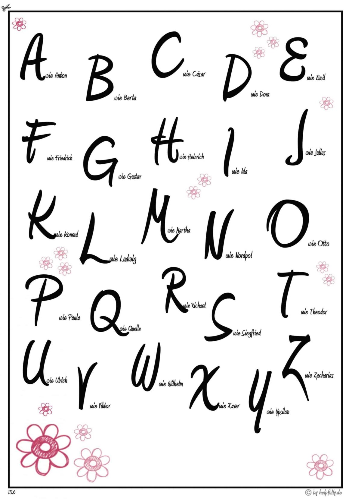 Telefonalphabete zum Ausdrucken - helpfully.de