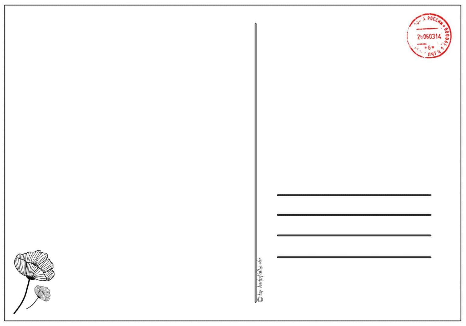 Karten, Postkarten, Einladungen| Gratis Papier-Vorlagen zum Ausdrucken