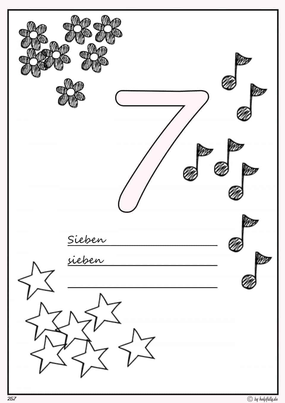 Lern’ die Zahlen – Zahl “7”