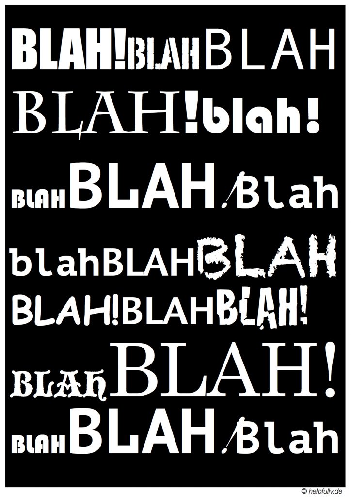 Wandbild "Blahblah" (s/w)
