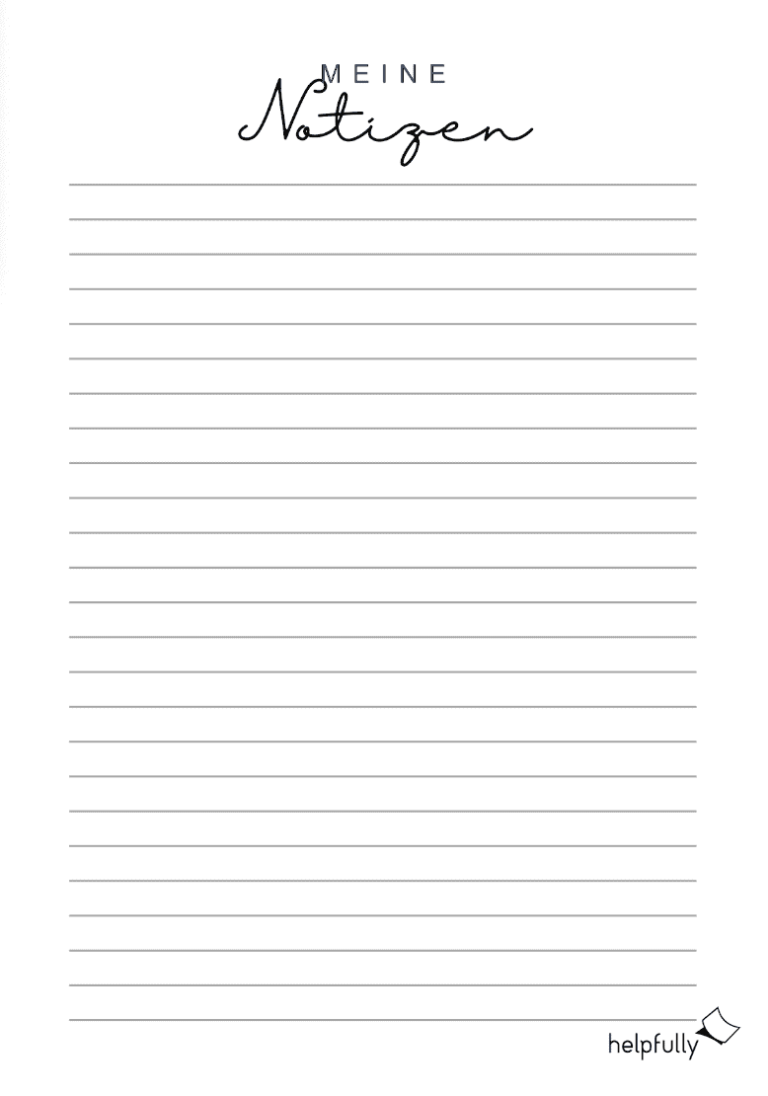 Liniertes Blatt Meine Notizen A4 Vorlage Gratis PDF Liniertes Blatt Meine Notizen A4 Vorlage Gratis PDF