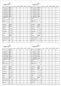 Vorlage für Kniffel/Knobel "Spielzettel 4-fach" (A4-PDF) Gratis-PDF
