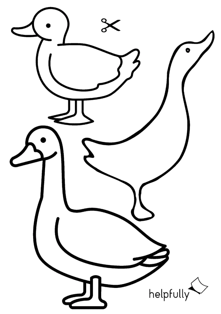 Martinsgans - 3 Gänse als Backvorlage (4-seitig) Gratis-PDF