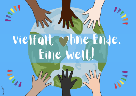 Frieden-Poster "Vielfalt ohne Ende. Eine Welt!"(A4/A3 Vorlage) als PDF ...