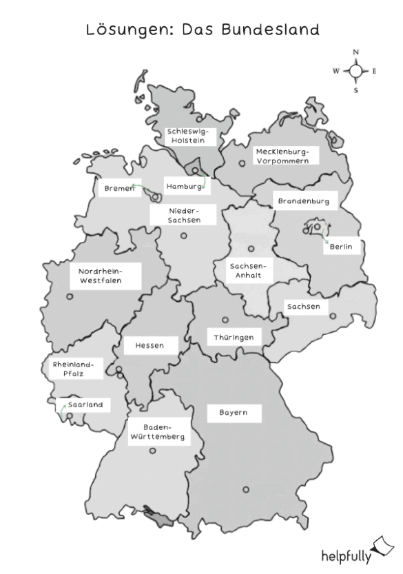 Arbeitsblätter "Bundesländer" ausdrucken - Gratis bei helpfully.de