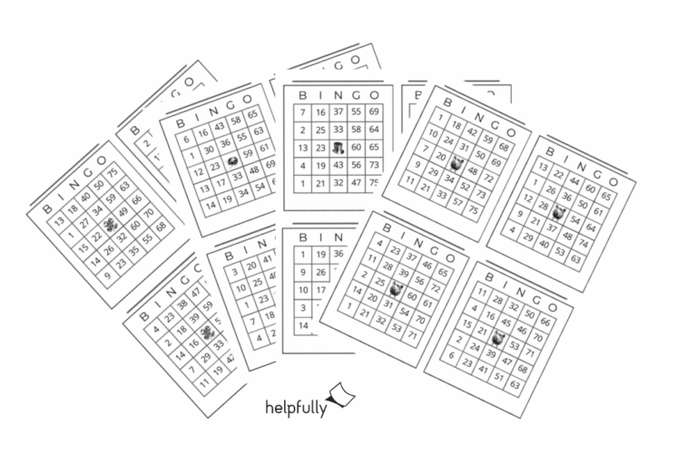 Bingokarten - Vorlage "Bingo Spielzettel 1-75" (A4/PDF) ausdrucken ...