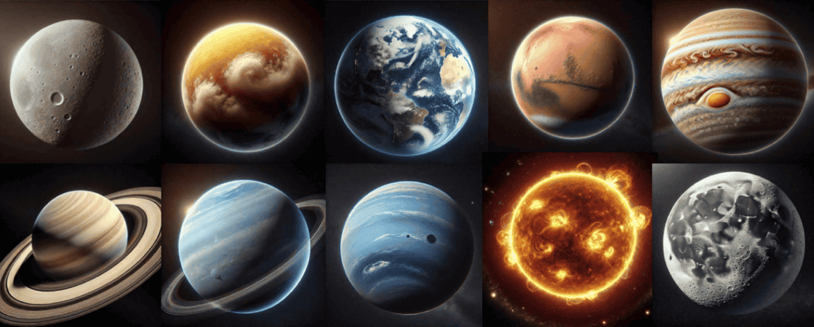 Sonnensystem - Darstellung Umlaufbahn Planeten helpfully.de