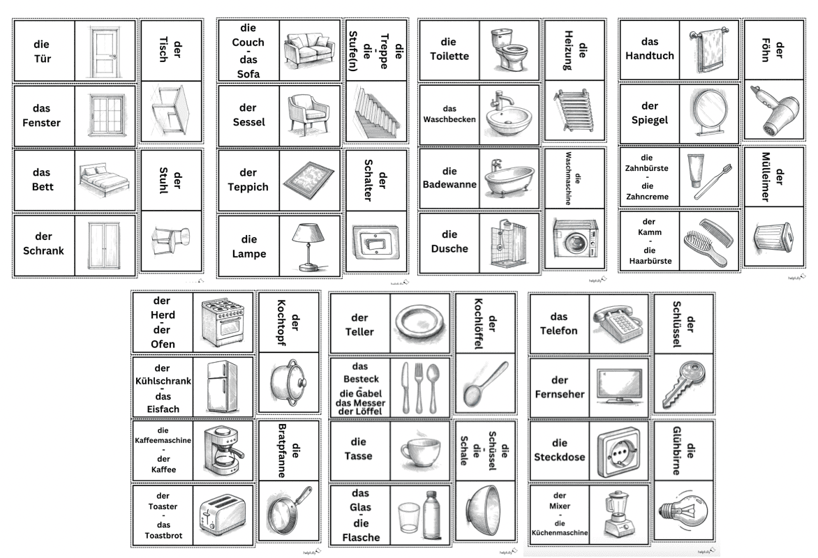 Lern- und Bildkarten zur Sprachförderung PDF - helpfully.de