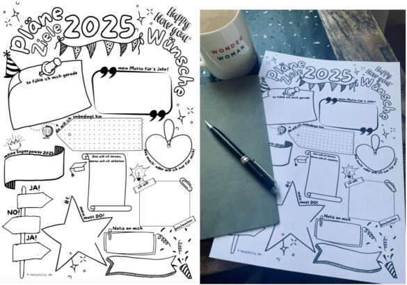 Neujahrsvorsätze 2025 - Schreib's auf "Ziele, Pläne, Wünsche..." Gratis ...