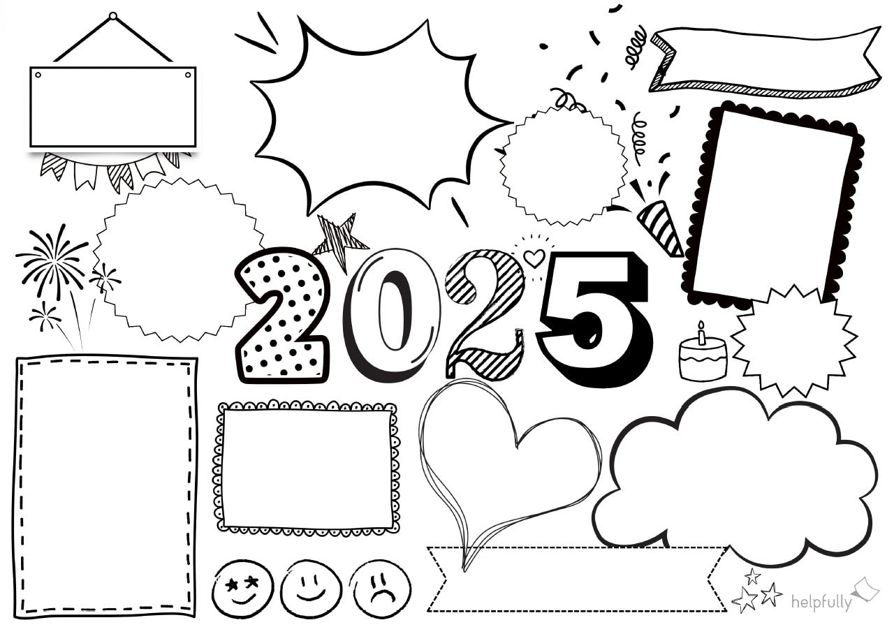 Mindmap "2025" Blanko-Vorlage PDF ausdrucken - helpfully.de
