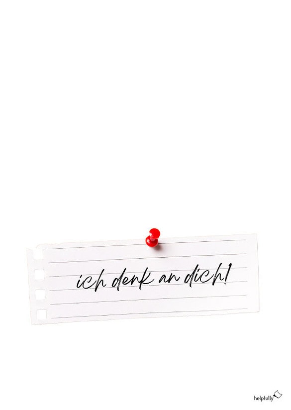 Ich denk an dich! Wandbild - PDF ausdrucken - helpfully.de