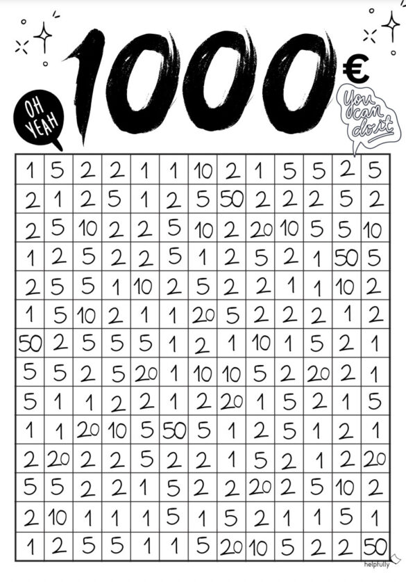 Geld sparen - Coole Spar-Challenge zum Abhaken - helpfully.de