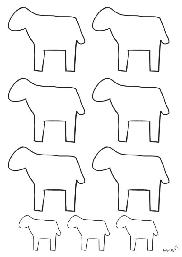 Schaf-Schablone zum Basteln - Gratis Vorlage | helpfully.de