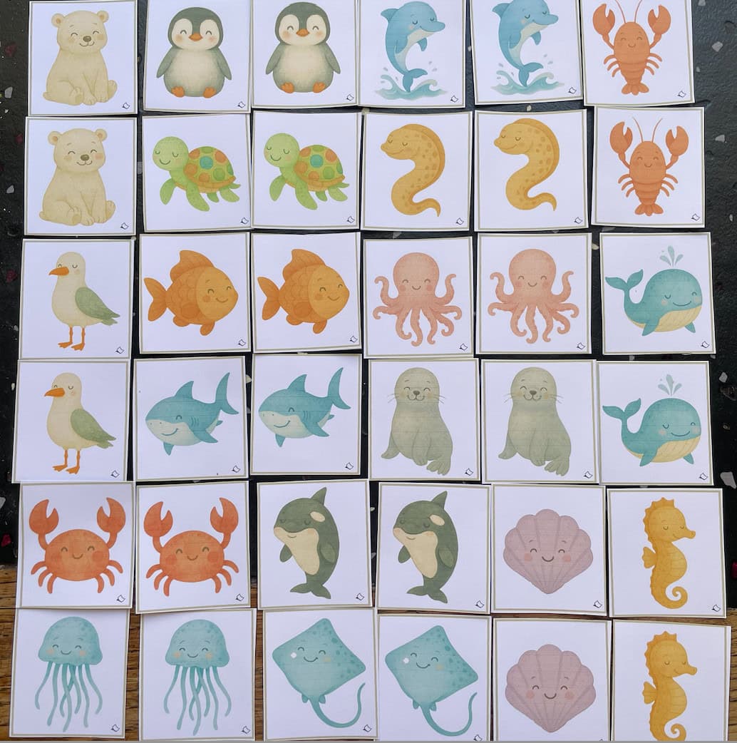 Süßes Memory-Spiel für Kinder "Afrika Tiere" gratis - helpfully.de