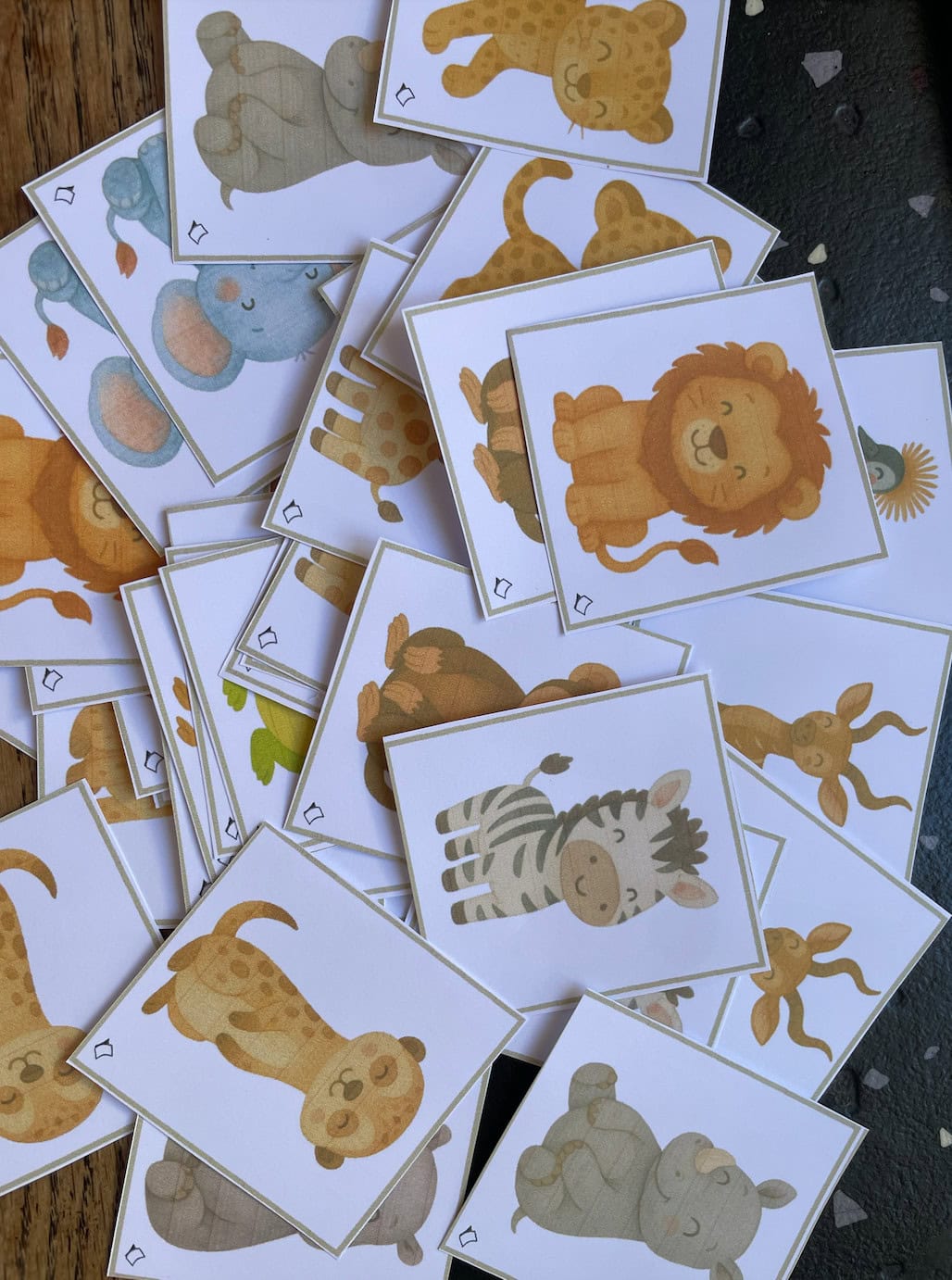 Süßes Memory-Spiel für Kinder "Afrika Tiere" gratis - helpfully.de