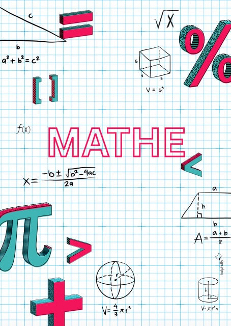 Mathe-Deckblatt für Ordner als Gratis-Vorlage | helpfully.de