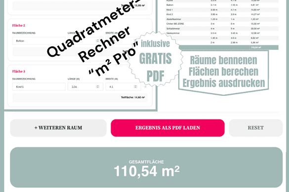 Quadratmeter Rechner - m² online berechnen - helpfully.de