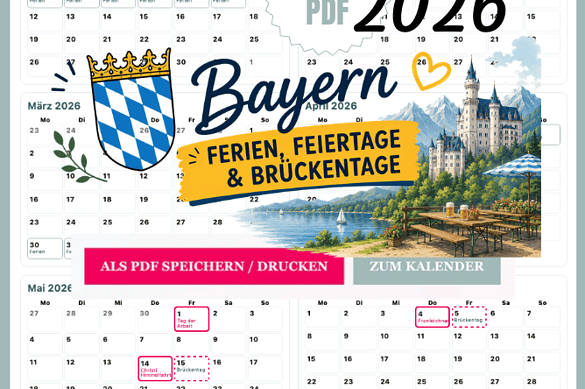 Ferien & Feiertage 2026 in Thüringen - Kalender PDF | helpfully.de