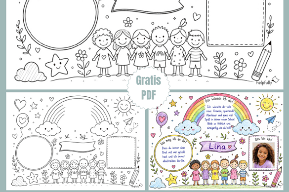 DIY-Vorlage Abschied für Grundschüler gratis PDF | helpfully.de